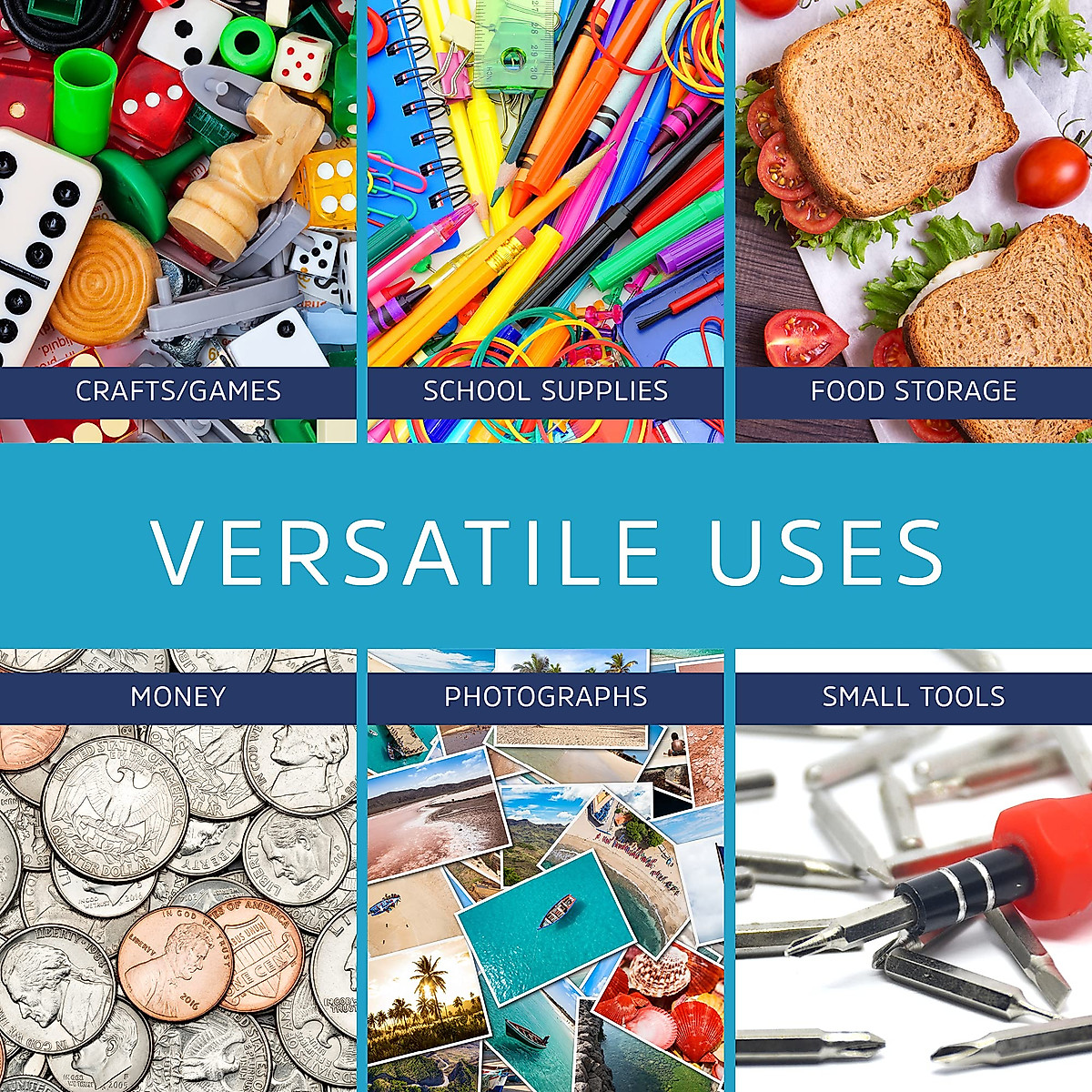 GPI - PACK of 500, 4" x 6" CLEAR PLASTIC RECLOSABLE ZIP BAGS - Heavy Duty, Bulk 4 mil Thick Strong & Durable Poly Baggies with Resealable Zip Top Lock for Travel, Storage, Packaging & Shipping