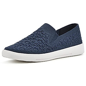 WHITE MOUNTAIN Women's Unit Sneaker, Navy/Fabric, 9 M