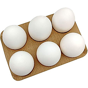 5MoonSun5's Handmade 6 Egg Tray - Wooden Egg Holder Usable in Kitchen Refrigerator, Counter top – Store and Display Chicken Eggs, Easy to Clean A great gift for your love ones..