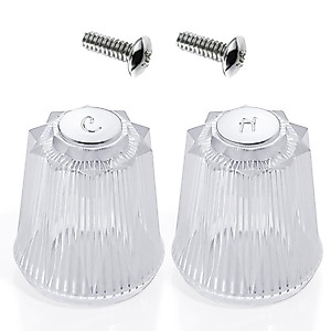 Shower Handle Replacement Compatible with Price Pfister Contessa and Windsor Bathtub Faucet Handles and Shower Handles Hot and Cold, Shower Knobs 2 Piece Replacement Part