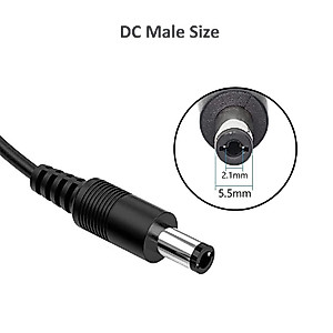 Guy-Tech 4-Plug Tip Splitter 4-Way Power Cord Cable Compatible with SANNCE 4CH, 8CH and 16CH Channel HDMI Digital Video Recorder Audio DVR CCTV Security System