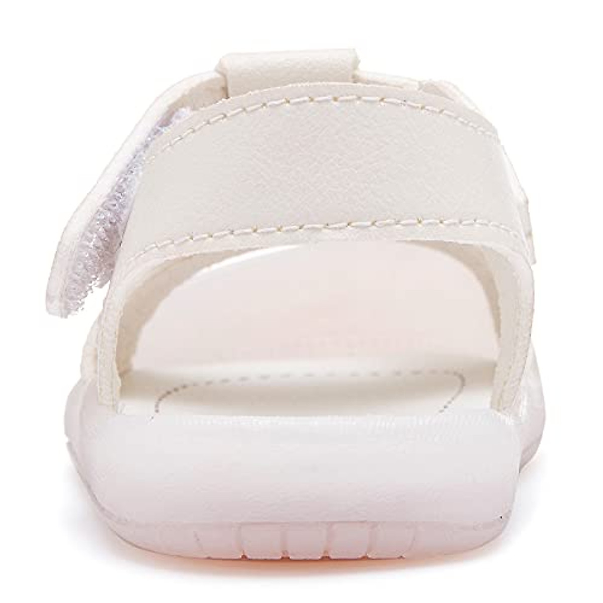 Baby Sandals Toddler for Girls Boys Girl Half Closed Toe Dress Cute Kids Infant Sport On Summer Run Walking Hiking (2.white, 15-18months)