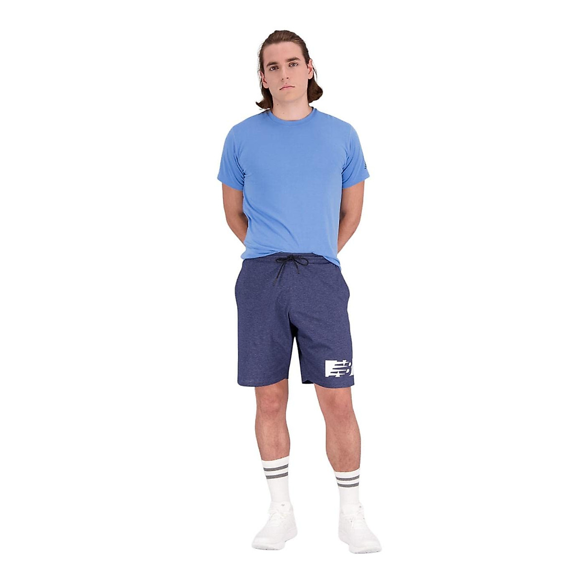 New Balance Men's Heathertech Knit Short, Gunmetal, Medium