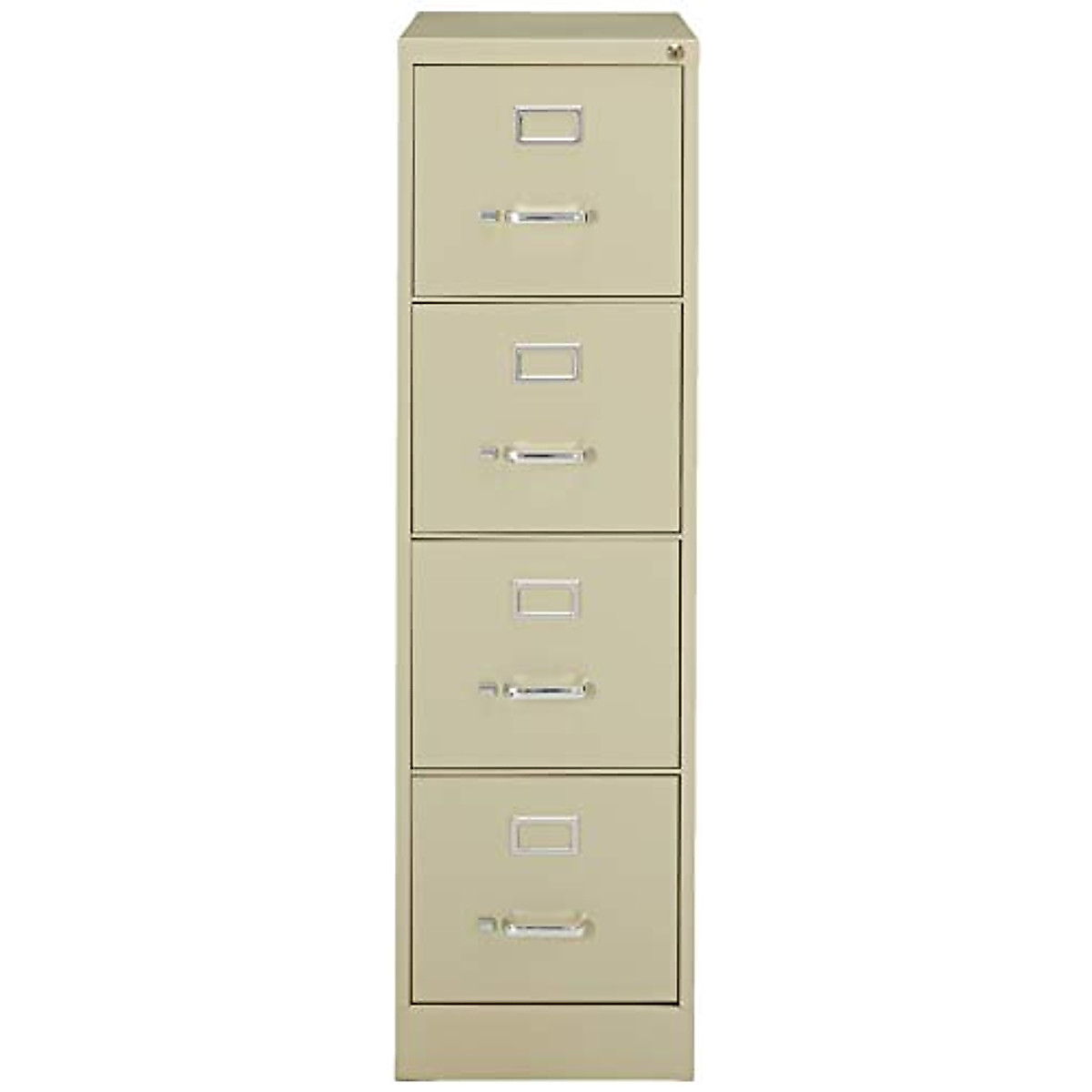 Lorell 4-Drawer Vertical File with Lock, 15 by 25 by 52-Inch, Putty