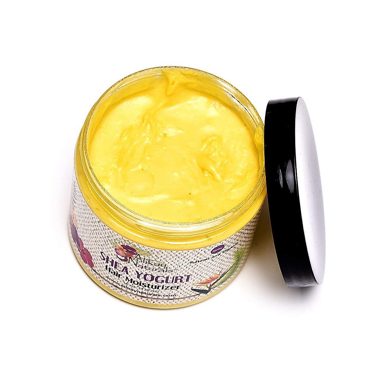 Alikay Naturals Shea Yogurt Hair Moisturizer Natural Raw Shea Butter, Argan & Coconut Oil 8 Ounce