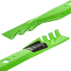 8TEN LawnRAZOR Mower Blade Set for Cub Cadet MTD Troy Bilt LTX1040 RZT-L42 942-04308-X 42-inch Deck (Heavy Duty Toothed Mulching)