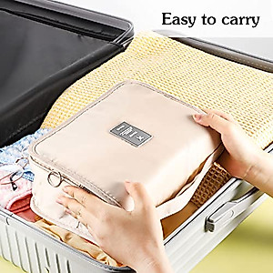 Pengxiaomei Toiletry Bag, Waterproof Hanging Cosmetic Bag Portable Travel Makeup Pouch Bathroom Bag Stocking Stuffers for Women Girls Christmas Gifts(Pink)