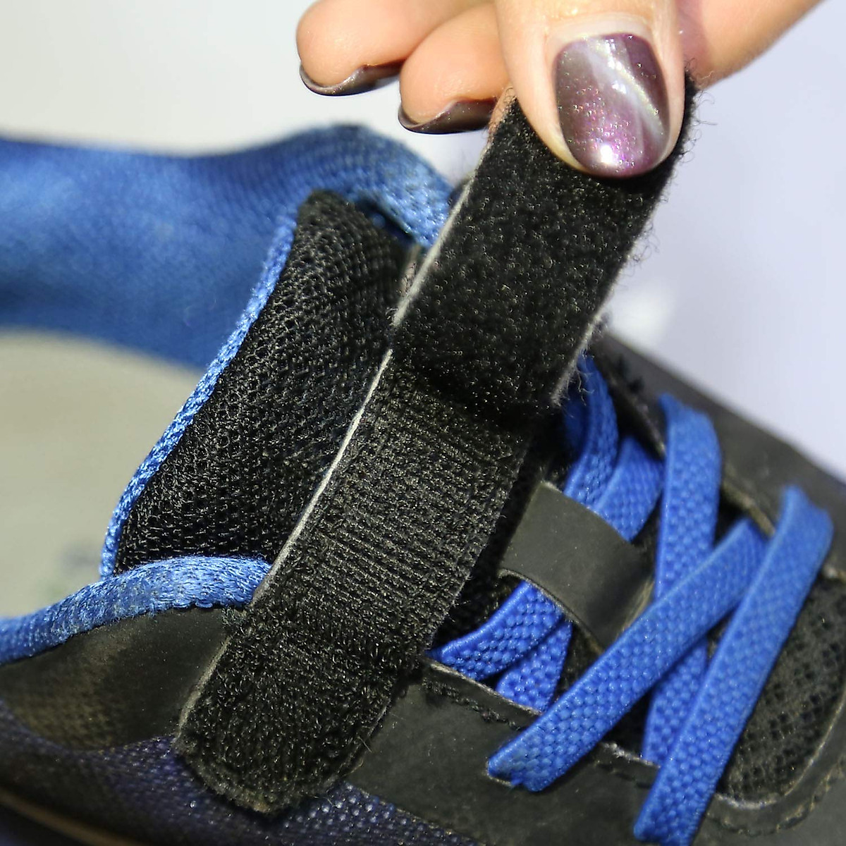 Sew on Hook and Loop Style 2 Inch Non-Adhesive Back Nylon Strips Fabric Fastener Non-Adhesive Interlocking Tape Black,5 Yard