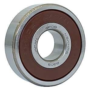 (2 Pack) NSK 6303-2RS 6303DDU Made in Japan 17X47X14MM Pressed Steel Cage Deep Groove Ball Bearings