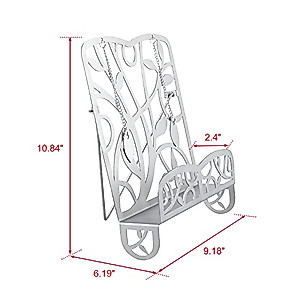 Recipe Book Holder -Book Stands for Display Cookbook Rack Cookbook Holder Stand with Metal Book Holder Bible Stand Recipe Stand Art Display (Stainless Steel)
