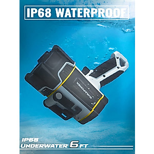 Durapower Rechargeable Spotlight, 300000 Lumens LED Handheld Spotlight, 10000mAh Long Lasting IP68 Waterproof Spotlight Flashlight Portable for Marine Boat Hunting