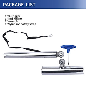 316 Stainless Steel Outrigger Fishing Rod Holder Adjustable for Marine Boat Yacht