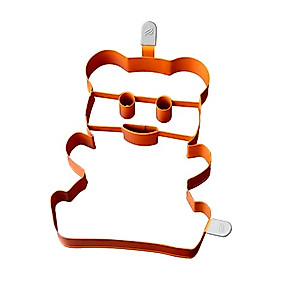 Blackstone 5251 9 Piece Pancake Art Kit Four 8 Oz Squeeze Bottles, Two 16 Oz Squeeze Bottles, 3 Animal Shaped Pancake Molds (Dinosaur, Bear and Pig) - Cooking Accessory Shapers for Kids and Adults