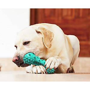 Carllg Puppy Teething Chew Toys, Dog Toys for Aggressive Chewers, Indestructible Tough Durable Dog Toothbrush Toys, Squeaky Interactive Dog Toy for Small Medium Large Breed