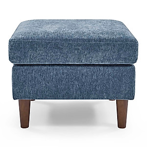 DUNTRKDU 80" Convertible Sectional Sofa Couch, Modern 3-Seat Chenille L-Shaped Sectional Sofa with Removable Cushions and Storage Pocket Bag for Small Living Room, Small Space (Navy Blue)