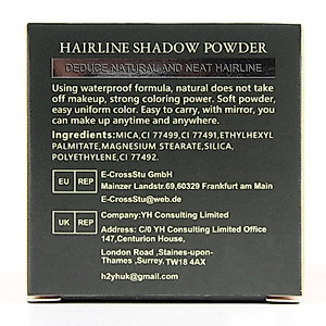 VOLLUCK Root Touch Up Hair Powder Root Cover Up Hairline Shadow Powder Stick, Root Touch Up for Thinning Hair for Women and Men, Bald Spots, Eyebrows, Beard Line, Brown