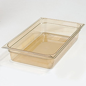 Carlisle FoodService Products 10401B13 StorPlus High Heat Food Pan, 4" Deep, Full Size, Amber