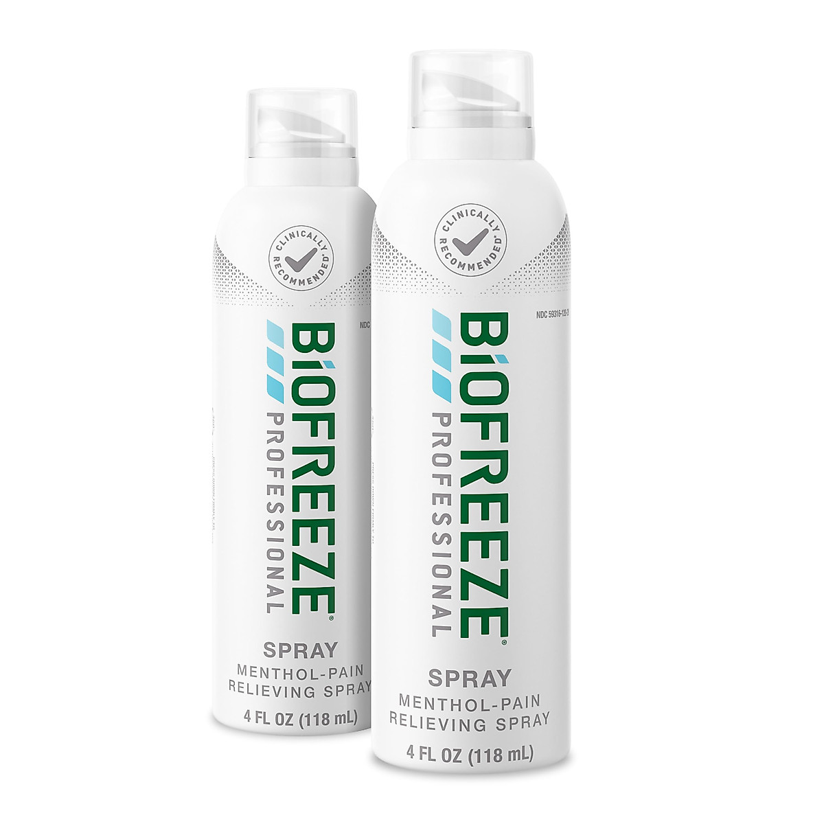 Biofreeze 13572 Professional Menthol Pain Relieving Spray 4 FL oz, Arthritis, Simple Backaches and Joint Pain, Pack of 2