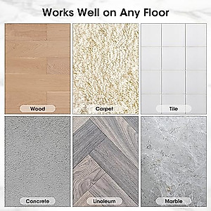 Rosoenvi Door Stoppers, Door Stop for Bottom of Door, Heavy Duty Door Stopper, Doorstops Wedge Holder on Carpet Concrete Tile Linoleum and Wood for Home, Office, Classroom and Hotel, 2 Pack, Black