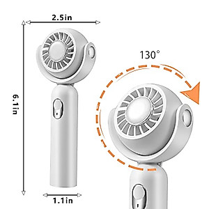 UltraTac Portable Necklace Mini Fan, Powerful Handheld Fan, USB-C Rechargeable Hands-free Personal Fan, Battery Powered Desk Fan, 3 Speeds for Kids Girls Woman Home Office Outdoor Travel Camping