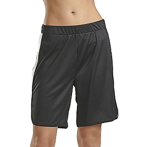 Spalding Women's Colorblock Active Basketball Short, Black/White, 3X