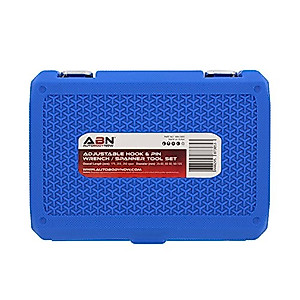 ABN Adjustable Hook & Pin Wrench Spanner Tool Kit 8pc Set – Bicycle, Bike, Motorcycle Suspension Collar, Nut Adjustment