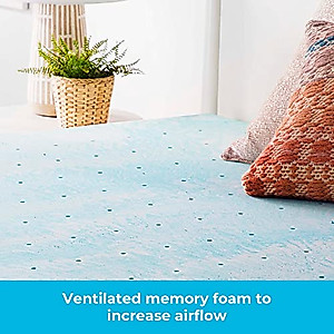 Linenspa 2 Inch Mattress Topper Queen - Gel Swirl Memory Foam Queen Mattress Topper – CertiPUR-US Certified - Queen Foam Pad