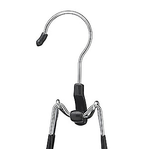 Whitmor Skirt and Slack Hanger Set of 2 Chrome / Black