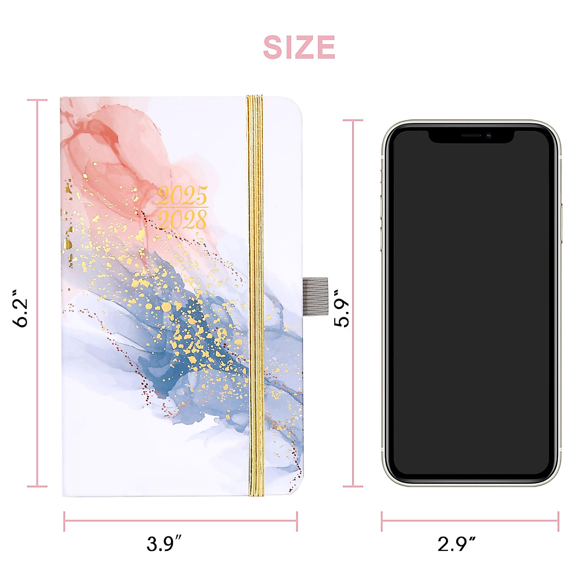 2023-2025 Pocket Planner/Calendar - Monthly Pocket Planner/Calendar 2023-2025, 36 Months from Jan. 2023 to Dec. 2025, 6.3" x 3.7"，Pocket Planner with Pen Hold, Inner Pocket and 63 Notes Pages