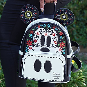 Loungefly Mickey Mouse Dia de los Muertos Sugar Skull Mickey Mini-Backpack - Entertainment Earth Exclusive