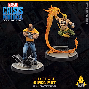 Marvel Crisis Protocol Luke Cage and Iron Fist CHARACTER PACK | Miniatures Battle Game | Strategy Game for Adults and Teens | Ages 14+ | 2 Players | Avg. Playtime 90 Mins | Made by Atomic Mass Games
