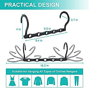 Hangers Space Saving, 20 Packs Magic Space Saving Clothes Hangers, Sturdy Plastic Clothes Hangers Organizer and Storage, Multifunctional Magic Hangers Closet Space Savers for Heavy Clothes Coats