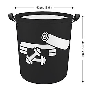 Gymnastics Fitness Gym Laundry Basket Hamper Bag Dirty Clothes Storage Bin Waterproof Foldable Collapsible Toy Organizer for Office Bedroom Clothes Toys Gift Basket