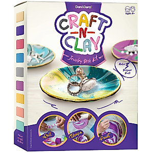 Craft 'n Clay - Jewelry Dish Making Kit for Kids Ages 8-14 Year Old - Best DIY Arts & Crafts Kits Easter Gifts - Creative Toys for Preteen & Teenagers Art Projects - Girl Birthday Gift Ideas