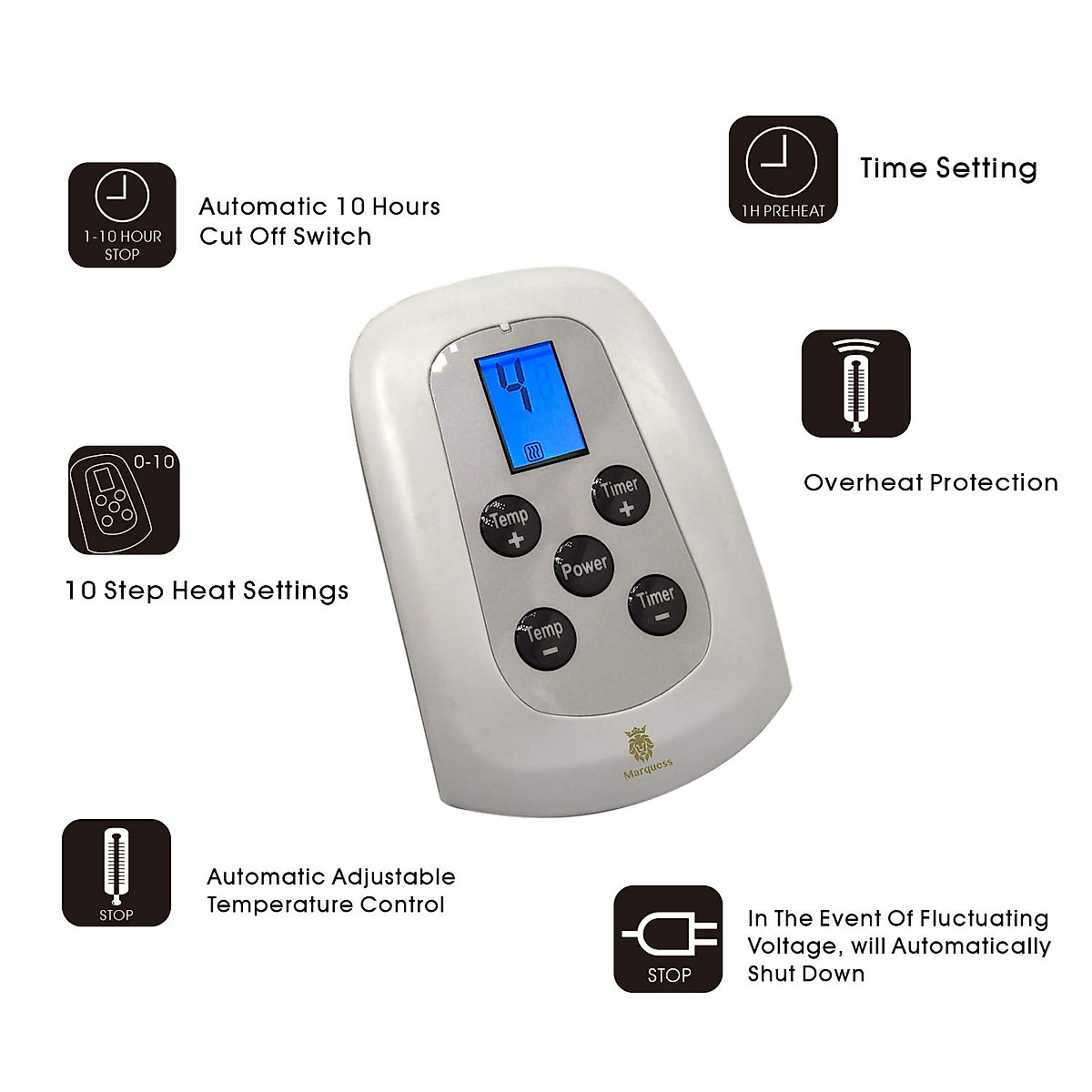 Twin Electric Blanket Heated Sherpa and Reversible Flannel Washable Throw,Fast-Heating Full Body Warming Soft with 10 Heat Settings/Safety 10 Hours Auto-Off Controller （62x84''Linen