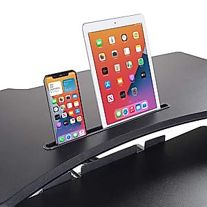 FEZIBO Standing Desk with Height Adjustable, Standing Desk Converter Stand up Riser Tabletop Workstation fits Dual Monitor 37 inches Black