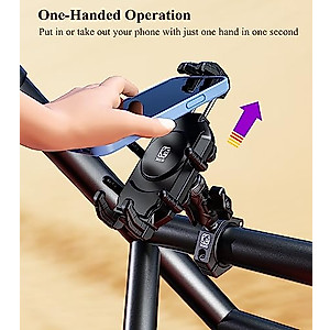 BRCOVAN UTV Phone Mount with Vibration Dampener & High-Speed Secure Lock, Anti-Theft UTV Roll Bar Cellphone Holder Fit Roll Cage Diameter 1.5'' 1.65'' 1.75'' 1.85'' 2'', for 5.4''-7.2'' Smartphones