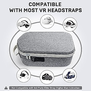 Vimetapro Carrying Case For Oculus Quest 2/Quest 3/PSVR2,Travel Case Storage Bag For For Meta Quest 2 Accessories/Pro Vr Headset With Elite Strap,Touch Controllers And Other Vr Accessories