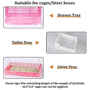 BNOSDM 50 PCS Rabbit Cage Liners Disposable Guinea Pig Cage Liner Hamster Tray Liner Plastic Small Animals Bedding Waste & Litter Pan Bag Universal Toilet Film for Bunny Hedgehog Ferret Rat