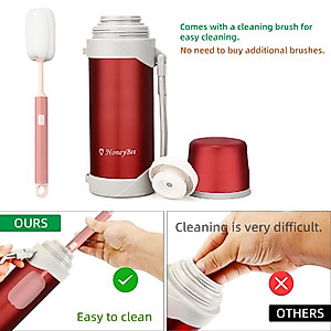 HoneyBee Coffee Thermo Keeps Liquid Hot or Cold for Up to 24 Hours Thermo 41 Ounce Thermos for Hot Drinks 18/8 Stainless Steel Bpa-Free Insulated Flask,termos para cafe…