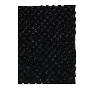 AFACYGN 4 Pack Aquarium Filter Media Bio Sponge Pad 16 x 12 x 1 inch, Fish Pond Foam Filter 20/30/40 PPI (Black 30ppi 4pack)