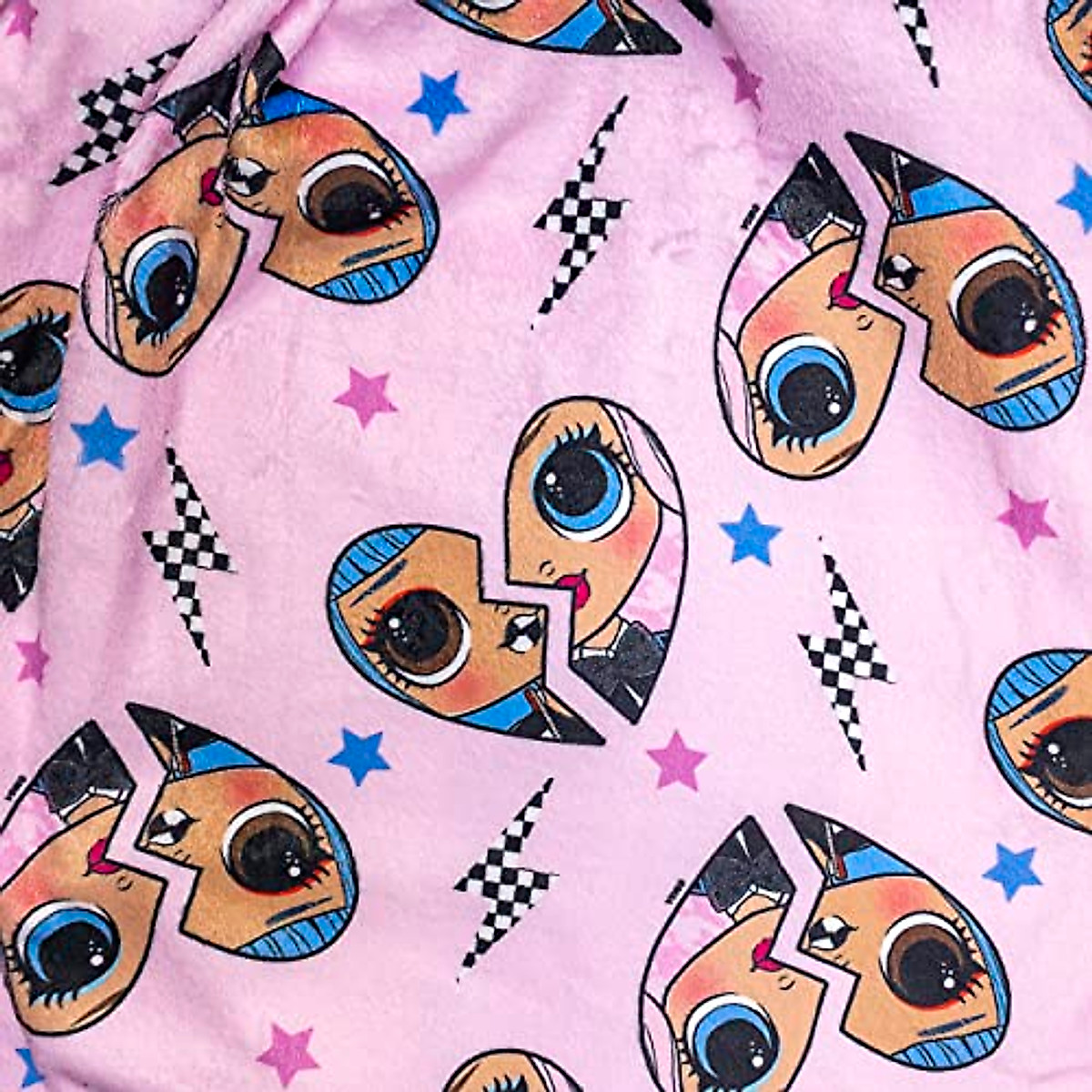 L.O.L. Surprise! OMG Robe with Slippers,LOL OMG Bathrobe Pajama Set,Girls size 4/5