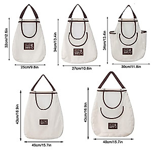 ACQTULOU 5 Pcs Reusable Hanging Storage Mesh Bags Durable & Strong Fruit and Vegetable Mesh Bags/Pulling resistance Storage Tote Bags for Garlics, Potatoes, Onions