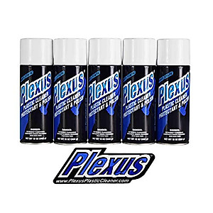 Plexus 20214 Aerosol Plastic Cleaner Protectant and Polish 13oz Can Made in USA with Sticker (5 Pack)