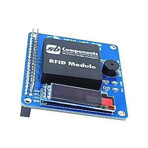 RFID HAT for Raspberry Pi with 0.91” OLED Display, RFID Shield Expansion HAT for Raspberry Pi 4B/3B+/3B/2B/B+/A+/Zero and Zero W, Raspberry Pi RFID Reader & Control Board