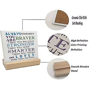 Polilike Farmhouse Bathroom Desk Plaque Sign, Life is Better in The Hot Tub Ceramic Table Plaque with Wooden Stand Desk Decor Rustic Plaque for Wall Shelf Tabletop Decoration Home Bathroom