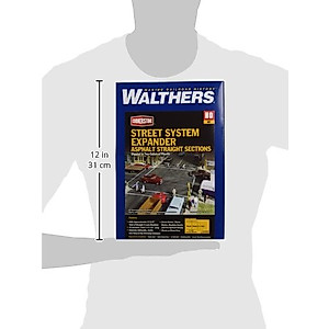 Walthers Cornerstone Series Kit HO Scale Model Asphalt Street System Straight Sections
