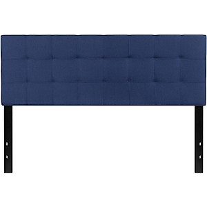 Flash Furniture Bedford Tufted Upholstered Queen Size Headboard in Navy Fabric