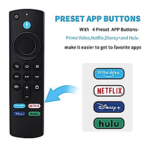 Replacement Voice Remote (3rd GEN) L5B83G Fit for Fire TV Stick(Lite,2nd Gen,3rd Gen,4K,4K Max),Fire TV Cube(1st and 2nd Gen)