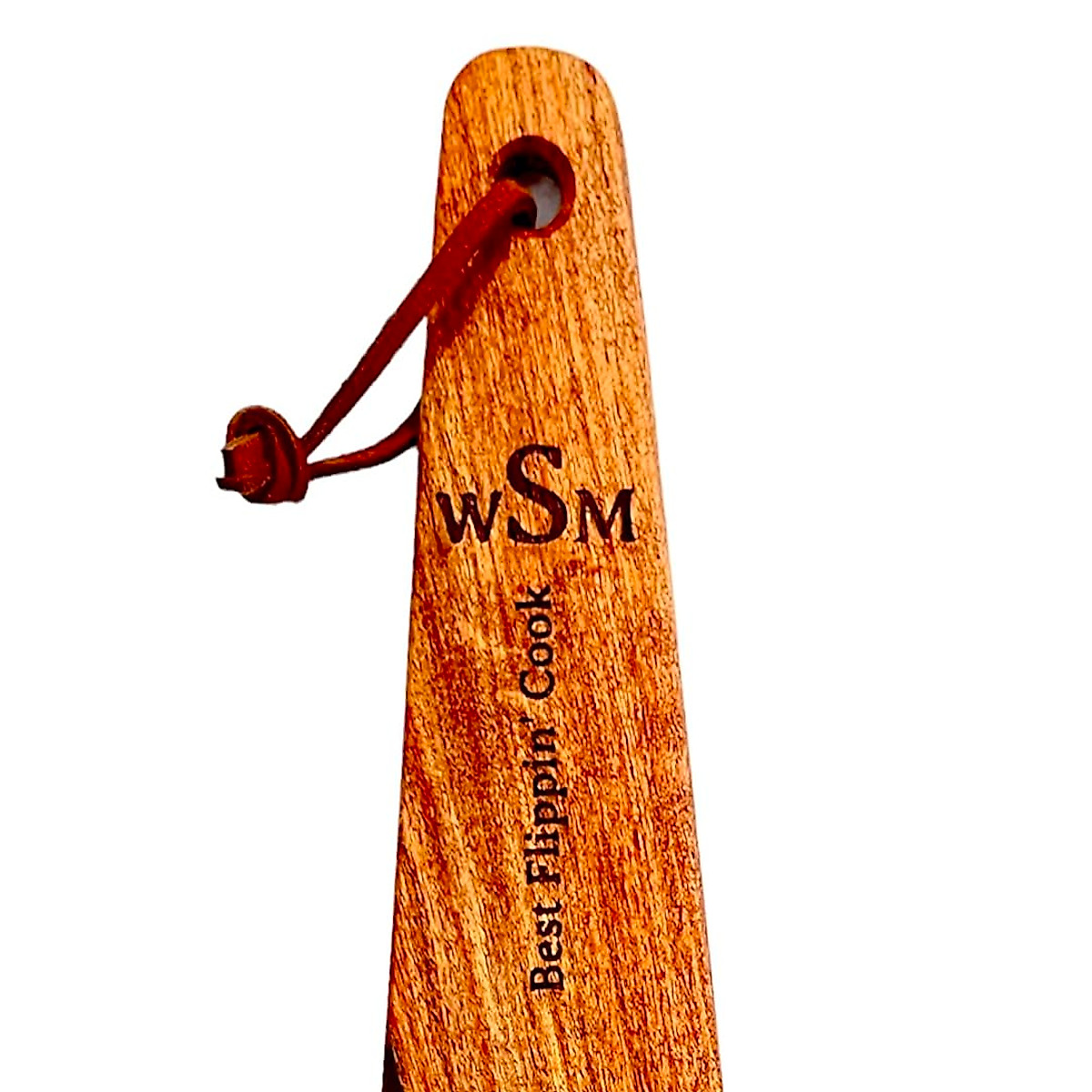 COWBOY SPATULA - Mesquite Wood TEXAS SLIM Handmade in Texas. Made in USA. Safe for nonstick, and cast iron cookware. Personalize it!